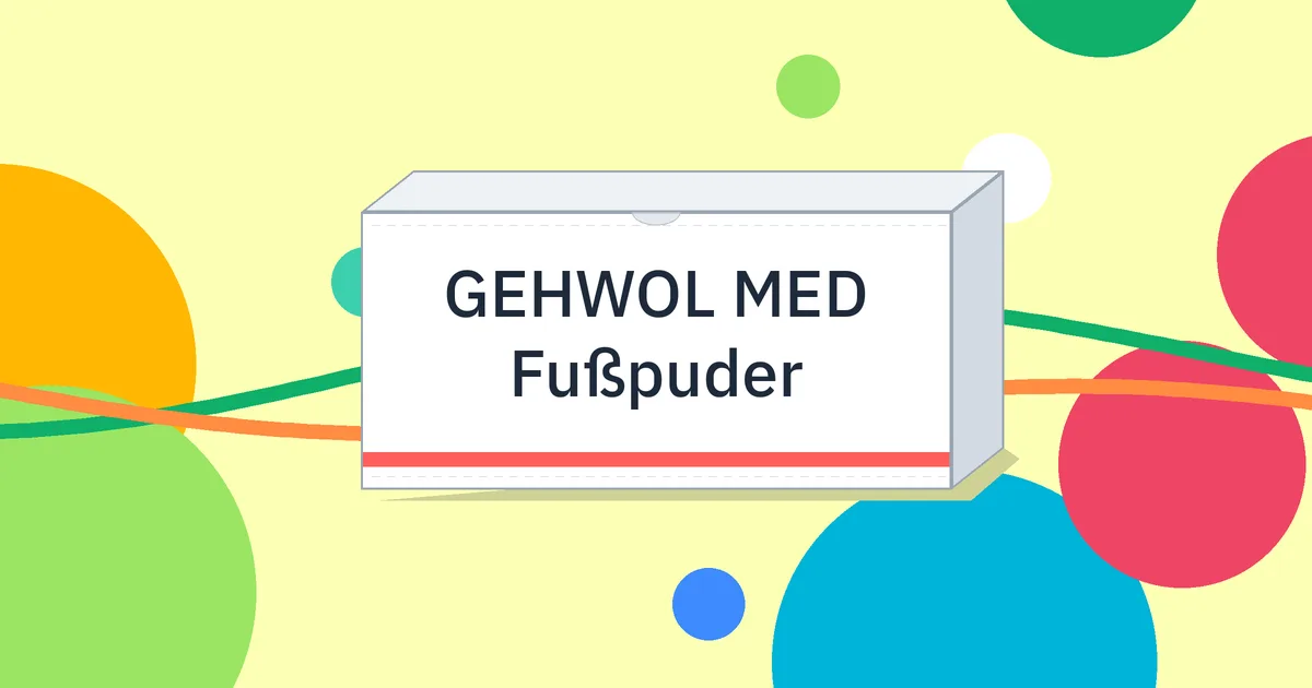 Symbolbild: Packung mit der Aufschrift GEHWOL MED Fußpuder (PZN 20101269) – Verfügbarkeit und Bezug in Apotheken in Frankfurt am Main