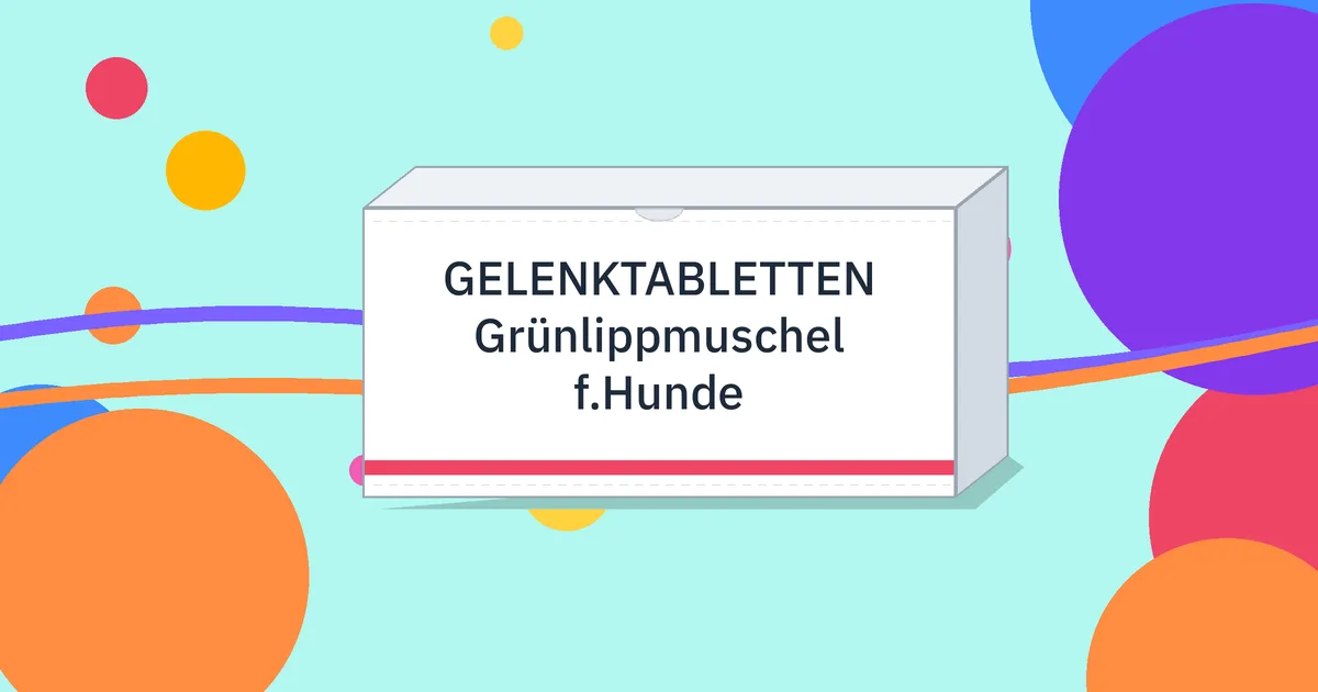 Symbolbild: Packung mit der Aufschrift GELENKTABLETTEN Grünlippmuschel f.Hunde (PZN 18293971) – Verfügbarkeit und Bezug in Apotheken in Frankfurt am Main