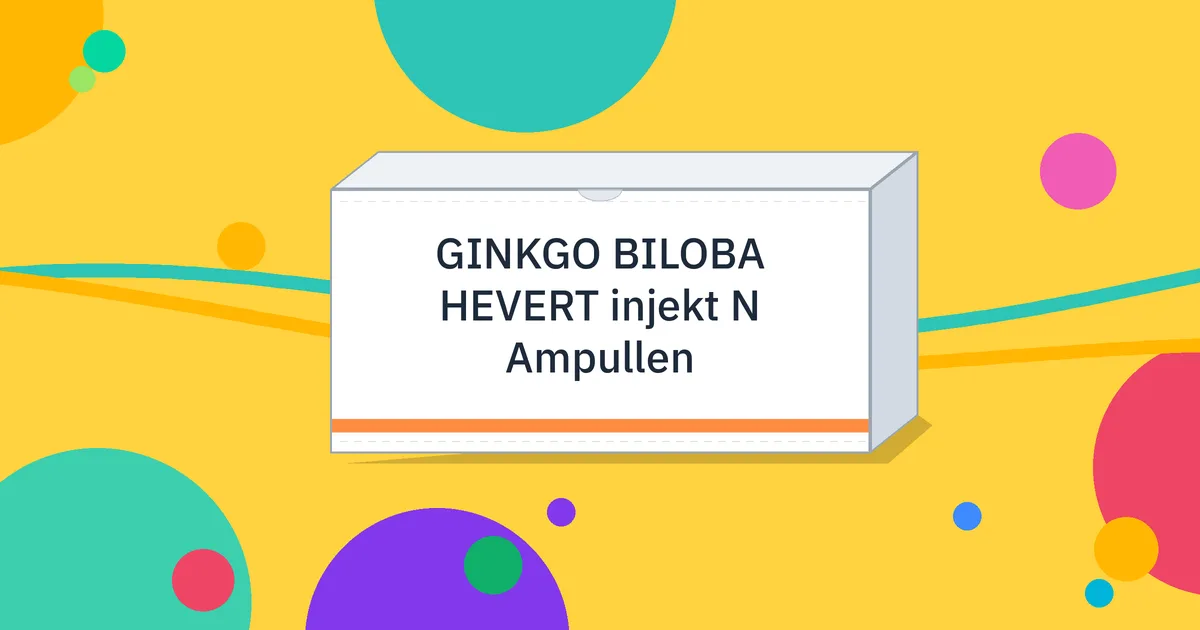 Symbolbild: Packung mit der Aufschrift GINKGO BILOBA HEVERT injekt N Ampullen (PZN 18092876) – Verfügbarkeit und Bezug in Apotheken in Frankfurt am Main
