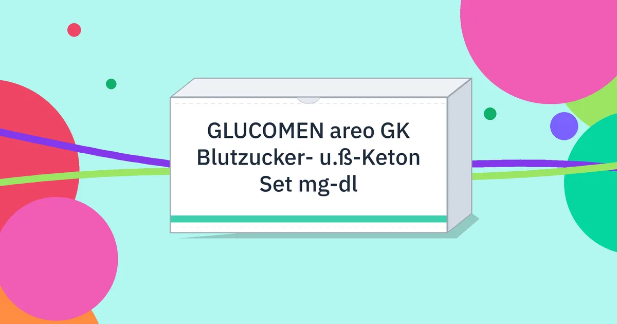 Symbolbild: Packung mit der Aufschrift GLUCOMEN areo GK Blutzucker- u.ß-Keton Set mg-dl (PZN 18352366) – Verfügbarkeit und Bezug in Apotheken in Frankfurt am Main
