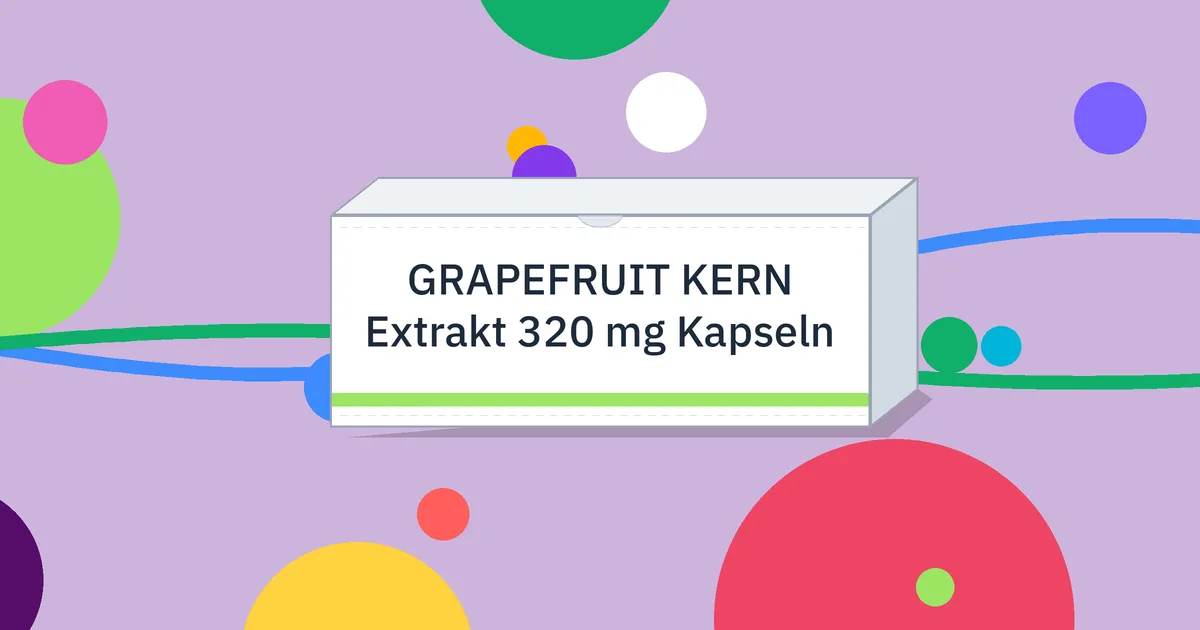 Symbolbild: Packung mit der Aufschrift GRAPEFRUIT KERN Extrakt 320 mg Kapseln (PZN 20013625) – Verfügbarkeit und Bezug in Apotheken in Frankfurt am Main
