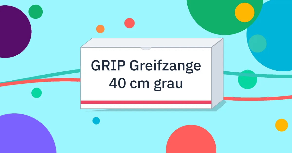 Symbolbild: Packung mit der Aufschrift GRIP Greifzange 40 cm grau (PZN 07744927) – Verfügbarkeit und Bezug in Apotheken in Frankfurt am Main