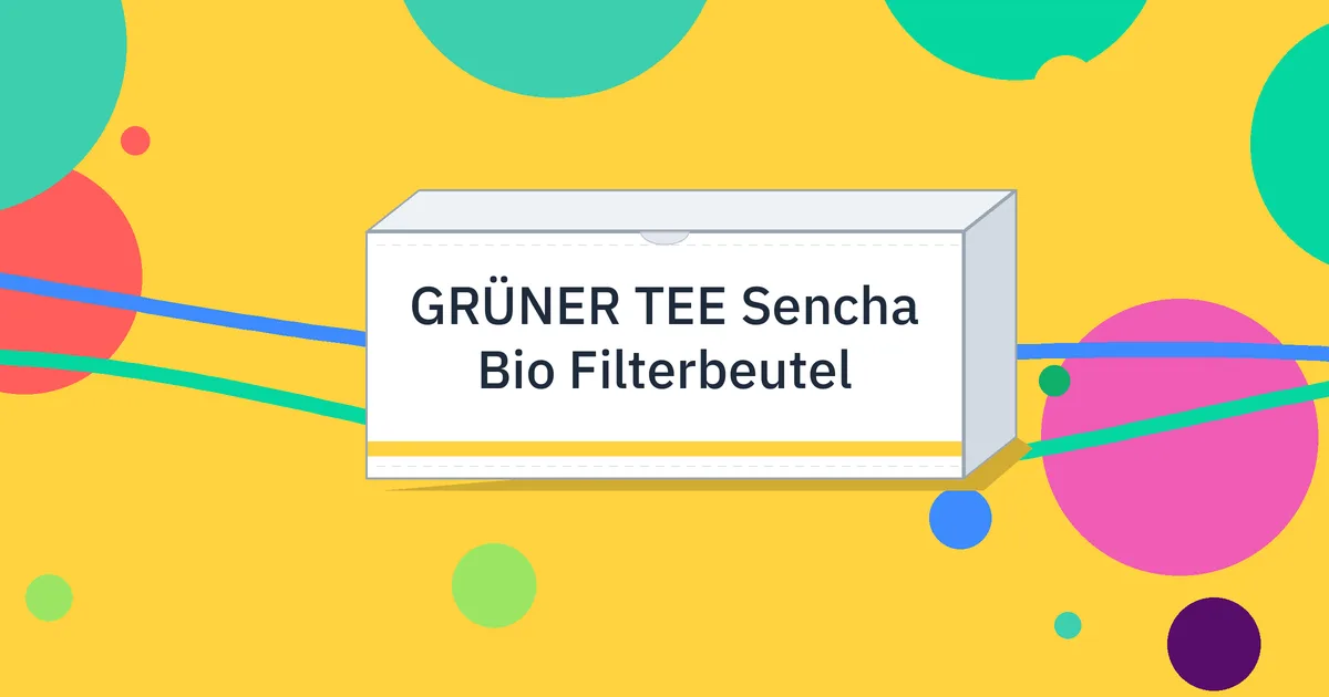 Symbolbild: Packung mit der Aufschrift GRÜNER TEE Sencha Bio Filterbeutel (PZN 10932012) – Verfügbarkeit und Bezug in Apotheken in Frankfurt am Main