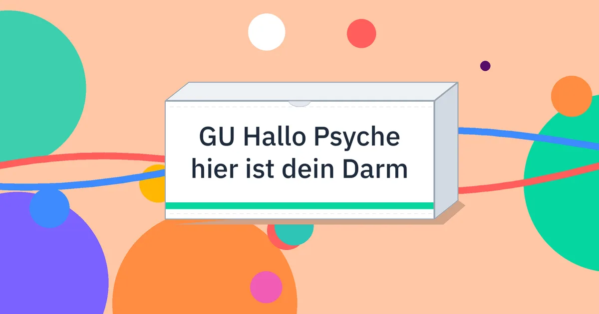 Symbolbild: Packung mit der Aufschrift GU Hallo Psyche hier ist dein Darm (PZN 19207347) – Verfügbarkeit und Bezug in Apotheken in Frankfurt am Main
