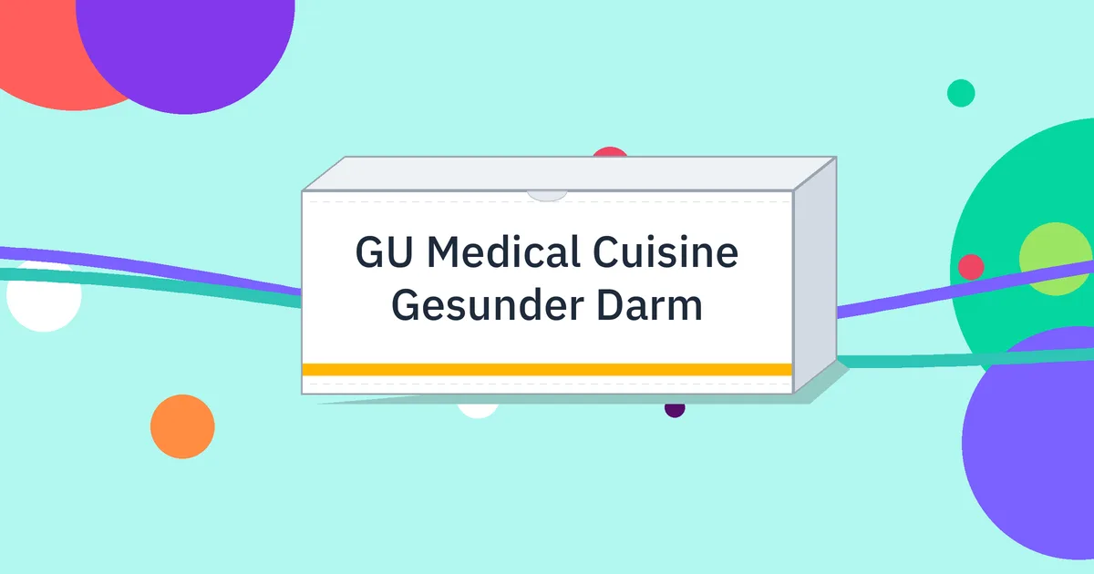 Symbolbild: Packung mit der Aufschrift GU Medical Cuisine Gesunder Darm (PZN 19207293) – Verfügbarkeit und Bezug in Apotheken in Frankfurt am Main