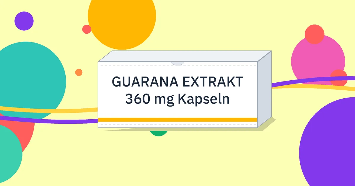 Symbolbild: Packung mit der Aufschrift GUARANA EXTRAKT 360 mg Kapseln (PZN 18215209) – Verfügbarkeit und Bezug in Apotheken in Frankfurt am Main