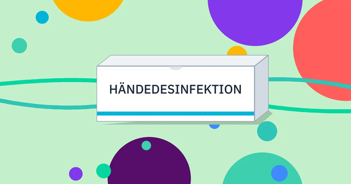 Symbolbild: Packung mit der Aufschrift HÄNDEDESINFEKTION (PZN 16878271) – Verfügbarkeit und Bezug in Apotheken in Frankfurt am Main