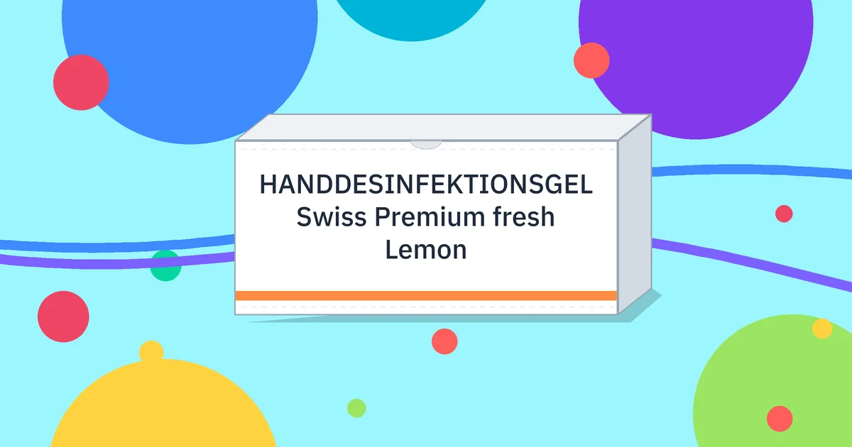 Symbolbild: Packung mit der Aufschrift HANDDESINFEKTIONSGEL Swiss Premium fresh Lemon (PZN 18053592) – Verfügbarkeit und Bezug in Apotheken in Frankfurt am Main