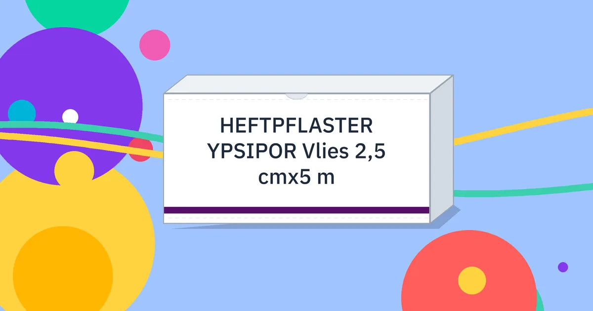 Symbolbild: Packung mit der Aufschrift HEFTPFLASTER YPSIPOR Vlies 2,5 cmx5 m (PZN 03271337) – Verfügbarkeit und Bezug in Apotheken in Frankfurt am Main