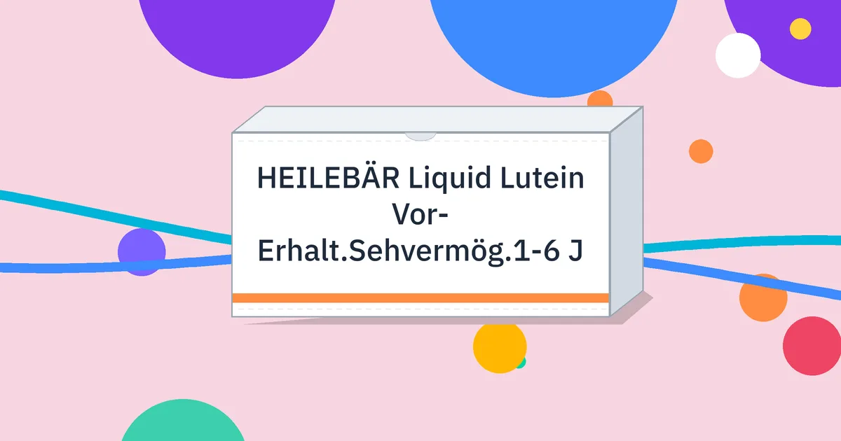 Symbolbild: Packung mit der Aufschrift HEILEBÄR Liquid Lutein Vor-Erhalt.Sehvermög.1-6 J (PZN 20418693) – Verfügbarkeit und Bezug in Apotheken in Frankfurt am Main