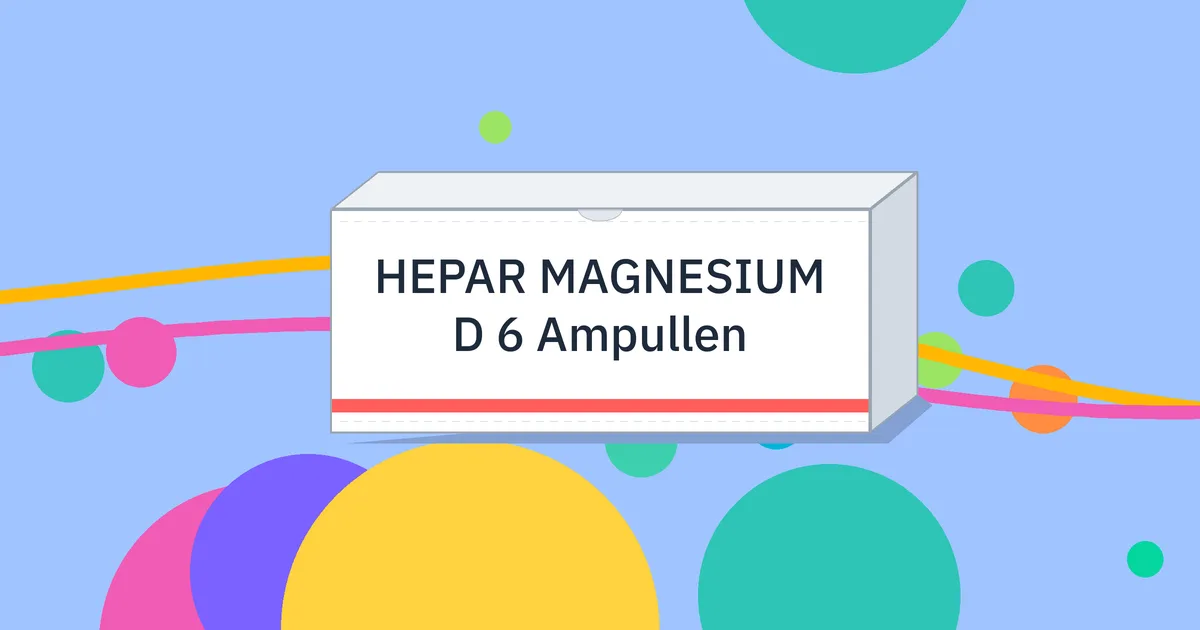 Symbolbild: Packung mit der Aufschrift HEPAR MAGNESIUM D 6 Ampullen (PZN 02594274) – Verfügbarkeit und Bezug in Apotheken in Frankfurt am Main