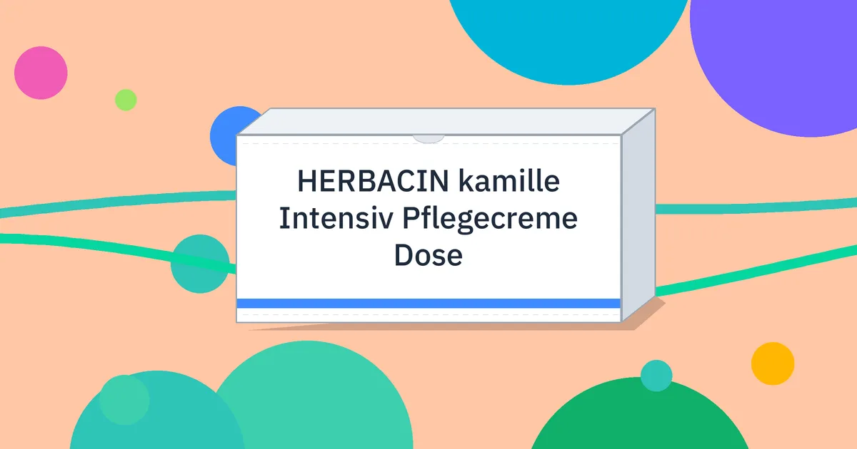 Symbolbild: Packung mit der Aufschrift HERBACIN kamille Intensiv Pflegecreme Dose (PZN 10345183) – Verfügbarkeit und Bezug in Apotheken in Frankfurt am Main