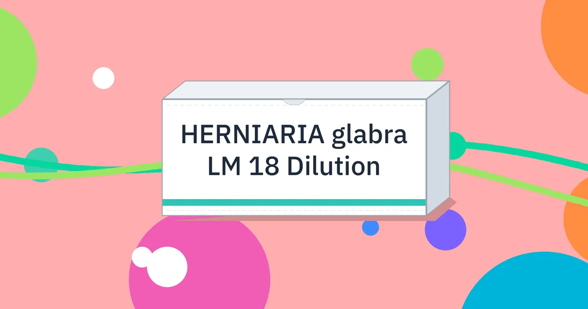 Symbolbild: Packung mit der Aufschrift HERNIARIA glabra LM 18 Dilution (PZN 13553083) – Verfügbarkeit und Bezug in Apotheken in Frankfurt am Main