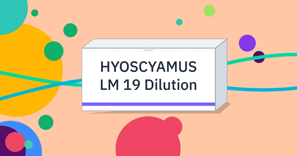 Symbolbild: Packung mit der Aufschrift HYOSCYAMUS LM 19 Dilution (PZN 12890619) – Verfügbarkeit und Bezug in Apotheken in Frankfurt am Main
