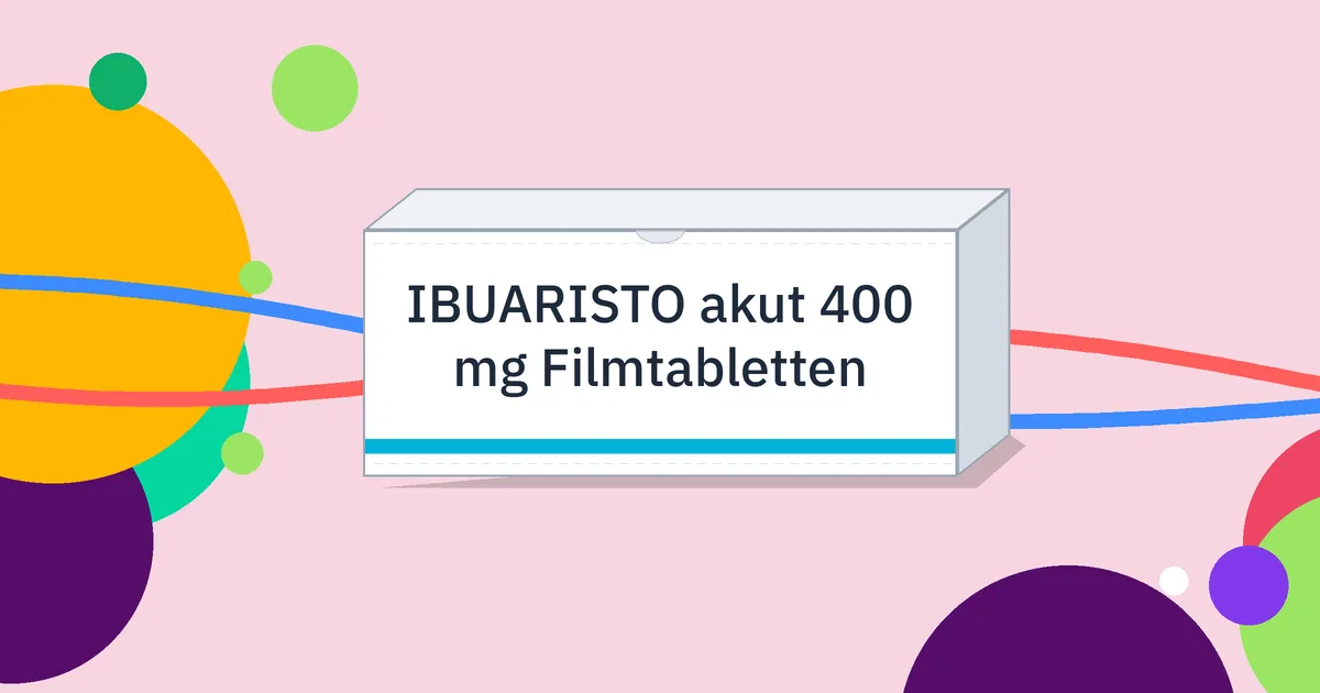Symbolbild: Packung mit der Aufschrift IBUARISTO akut 400 mg Filmtabletten (PZN 16160272) – Verfügbarkeit und Bezug in Apotheken in Frankfurt am Main