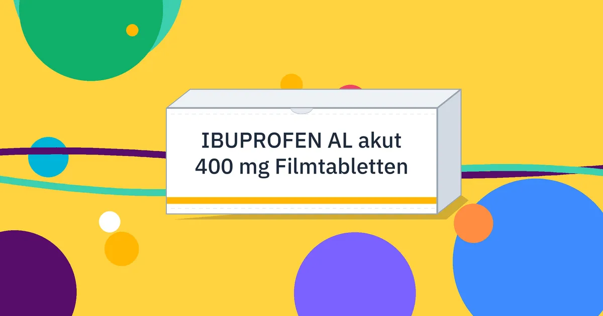 Symbolbild: Packung mit der Aufschrift IBUPROFEN AL akut 400 mg Filmtabletten (PZN 05020869) – Verfügbarkeit und Bezug in Apotheken in Frankfurt am Main