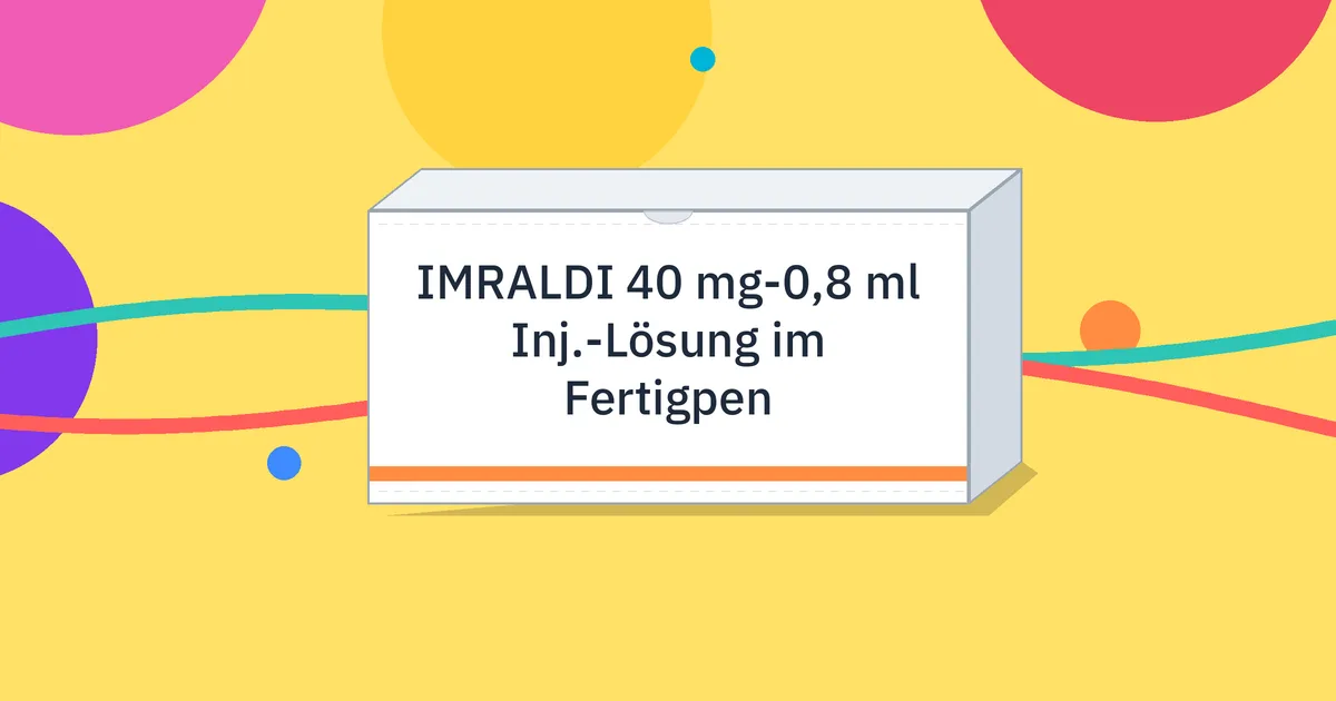 Symbolbild: Packung mit der Aufschrift IMRALDI 40 mg-0,8 ml Inj.-Lösung im Fertigpen (PZN 15371452) – Verfügbarkeit und Bezug in Apotheken in Frankfurt am Main