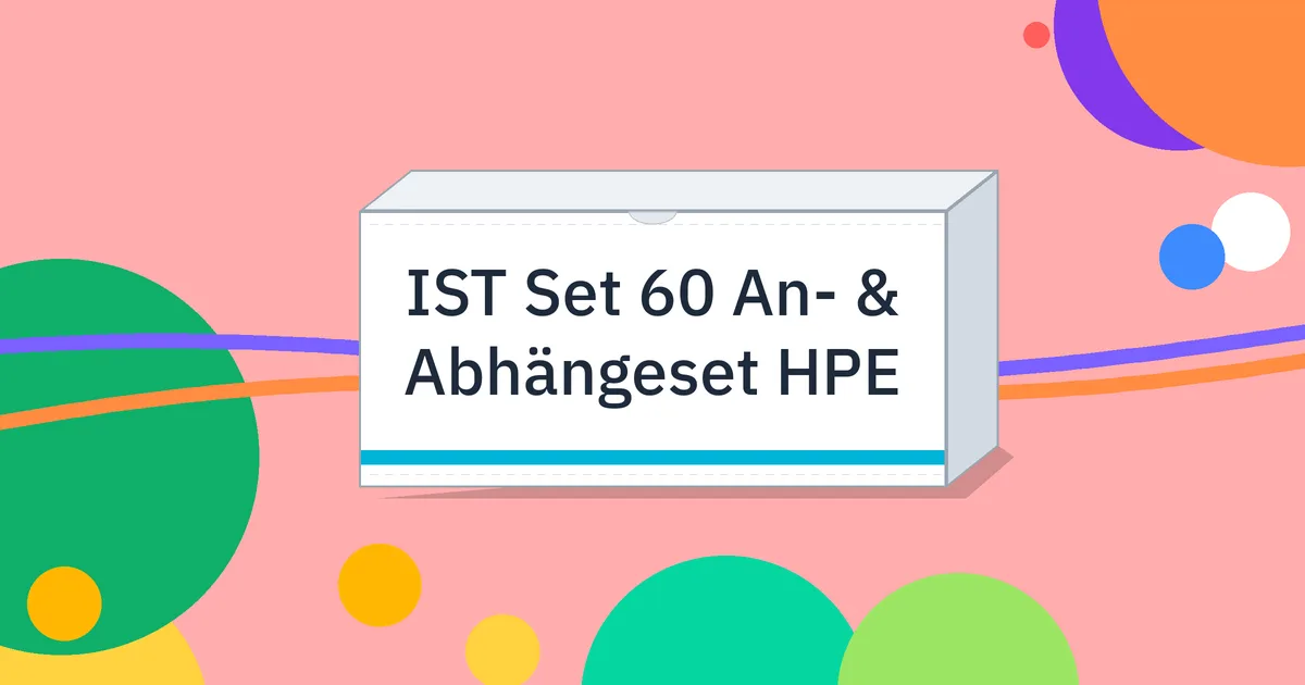 Symbolbild: Packung mit der Aufschrift IST Set 60 An- & Abhängeset HPE (PZN 20601753) – Verfügbarkeit und Bezug in Apotheken in Frankfurt am Main