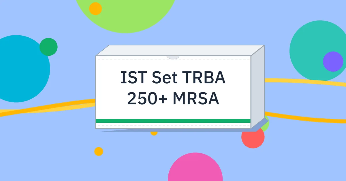 Symbolbild: Packung mit der Aufschrift IST Set TRBA 250+ MRSA (PZN 13512463) – Verfügbarkeit und Bezug in Apotheken in Frankfurt am Main