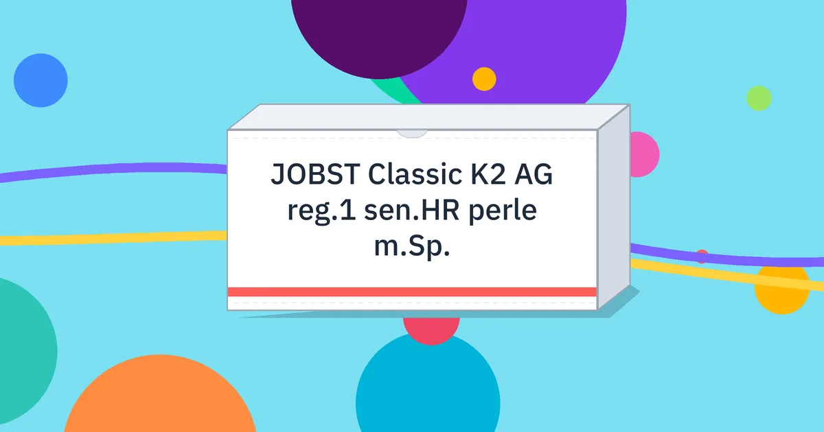 Symbolbild: Packung mit der Aufschrift JOBST Classic K2 AG reg.1 sen.HR perle m.Sp. (PZN 17960187) – Verfügbarkeit und Bezug in Apotheken in Frankfurt am Main