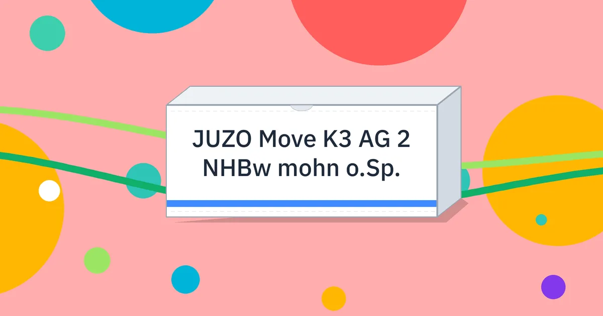 Symbolbild: Packung mit der Aufschrift JUZO Move K3 AG 2 NHBw mohn o.Sp. (PZN 18588382) – Verfügbarkeit und Bezug in Apotheken in Frankfurt am Main