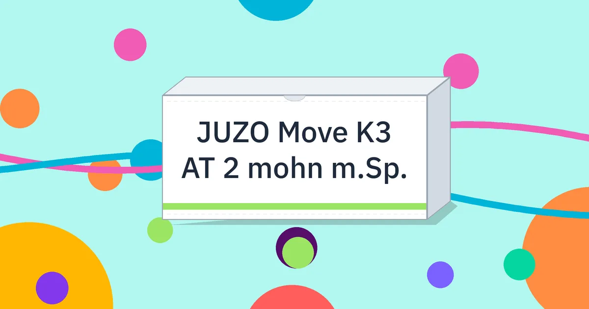 Symbolbild: Packung mit der Aufschrift JUZO Move K3 AT 2 mohn m.Sp. (PZN 20677124) – Verfügbarkeit und Bezug in Apotheken in Frankfurt am Main