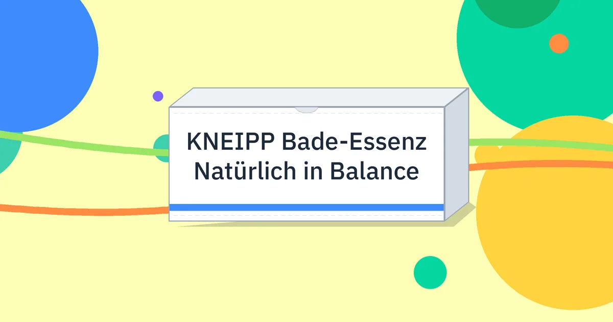 Symbolbild: Packung mit der Aufschrift KNEIPP Bade-Essenz Natürlich in Balance (PZN 18723561) – Verfügbarkeit und Bezug in Apotheken in Frankfurt am Main