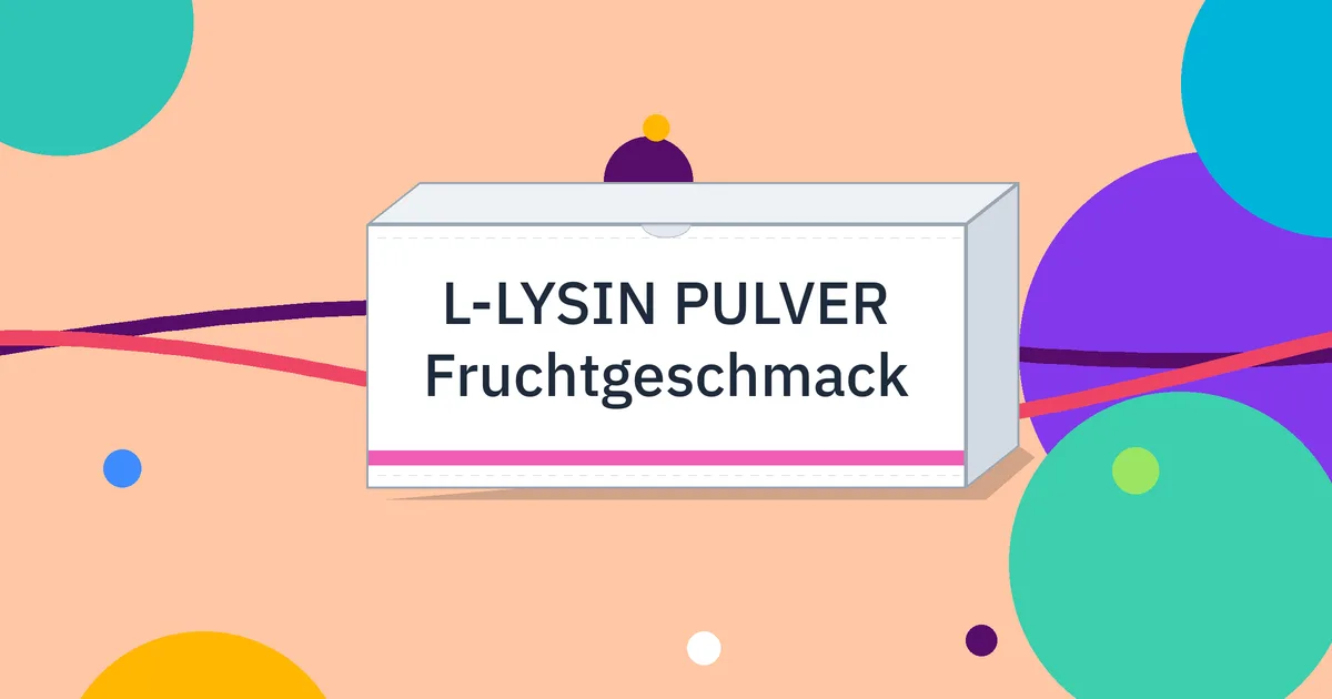 Symbolbild: Packung mit der Aufschrift L-LYSIN PULVER Fruchtgeschmack (PZN 20294073) – Verfügbarkeit und Bezug in Apotheken in Frankfurt am Main