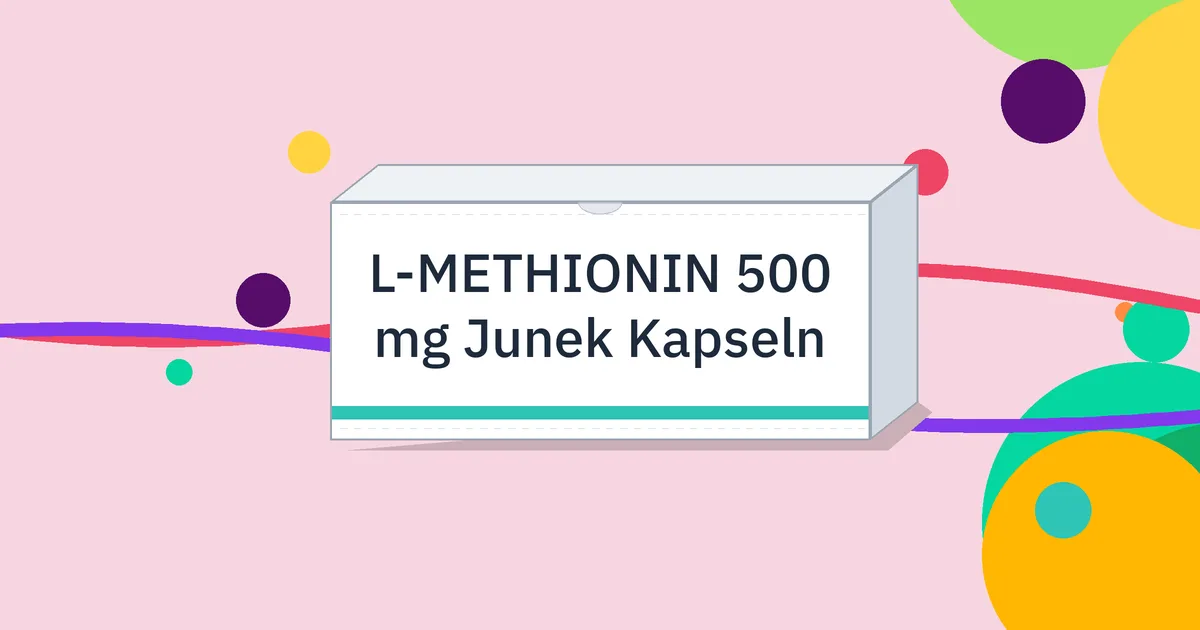Symbolbild: Packung mit der Aufschrift L-METHIONIN 500 mg Junek Kapseln (PZN 00134781) – Verfügbarkeit und Bezug in Apotheken in Frankfurt am Main