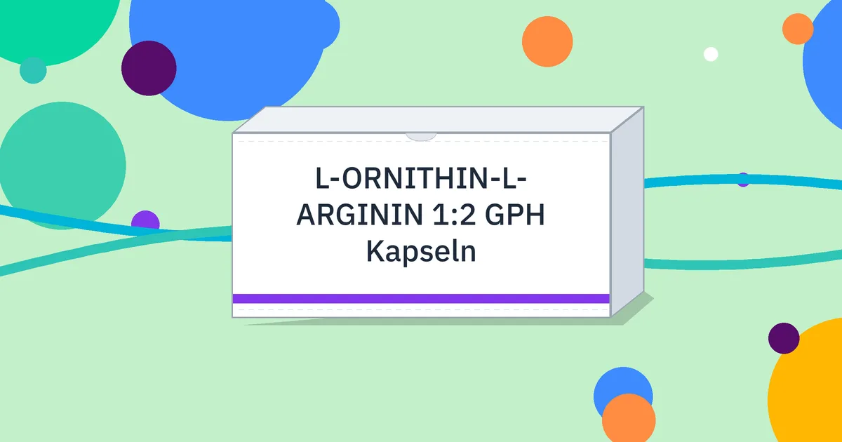 Symbolbild: Packung mit der Aufschrift L-ORNITHIN-L-ARGININ 1:2 GPH Kapseln (PZN 09918567) – Verfügbarkeit und Bezug in Apotheken in Frankfurt am Main