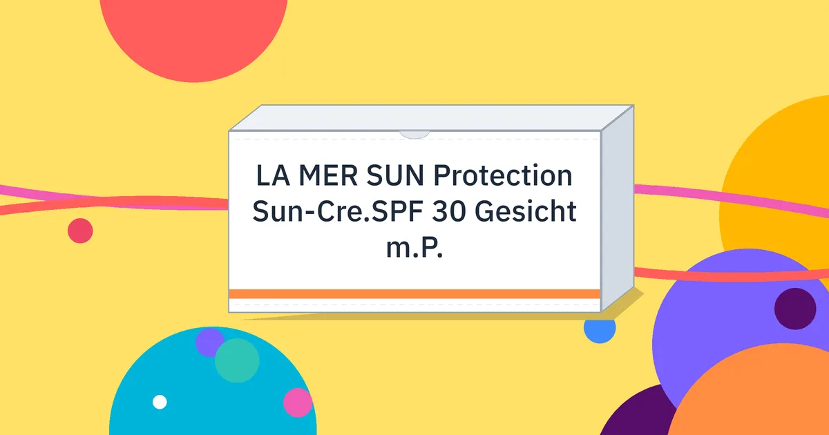 Symbolbild: Packung mit der Aufschrift LA MER SUN Protection Sun-Cre.SPF 30 Gesicht m.P. (PZN 17991733) – Verfügbarkeit und Bezug in Apotheken in Frankfurt am Main