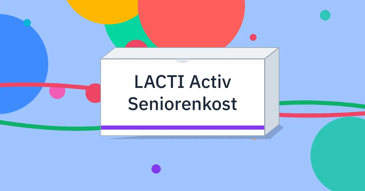 Symbolbild: Packung mit der Aufschrift LACTI Activ Seniorenkost (PZN 09629828) – Verfügbarkeit und Bezug in Apotheken in Frankfurt am Main