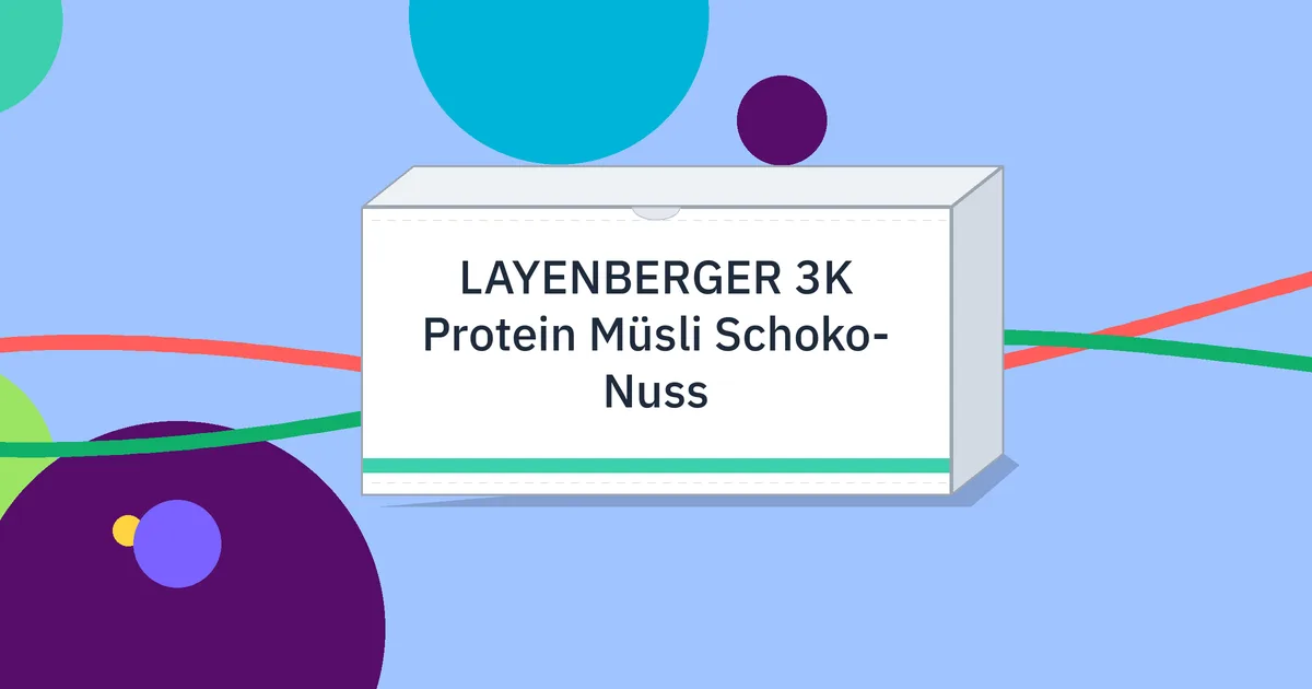Symbolbild: Packung mit der Aufschrift LAYENBERGER 3K Protein Müsli Schoko-Nuss (PZN 15815771) – Verfügbarkeit und Bezug in Apotheken in Frankfurt am Main