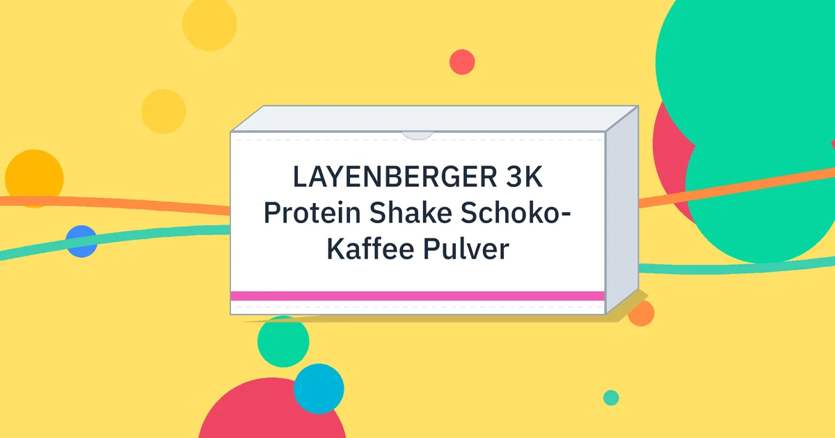Symbolbild: Packung mit der Aufschrift LAYENBERGER 3K Protein Shake Schoko-Kaffee Pulver (PZN 18163837) – Verfügbarkeit und Bezug in Apotheken in Frankfurt am Main