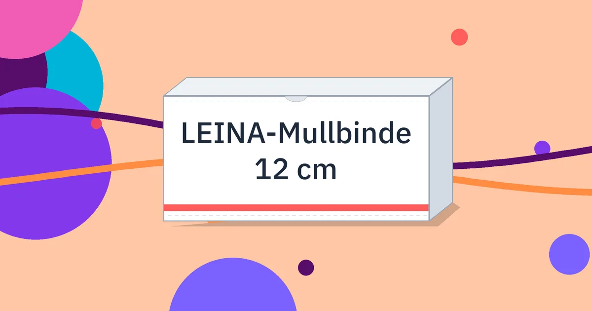 Symbolbild: Packung mit der Aufschrift LEINA-Mullbinde 12 cm (PZN 08716376) – Verfügbarkeit und Bezug in Apotheken in Frankfurt am Main
