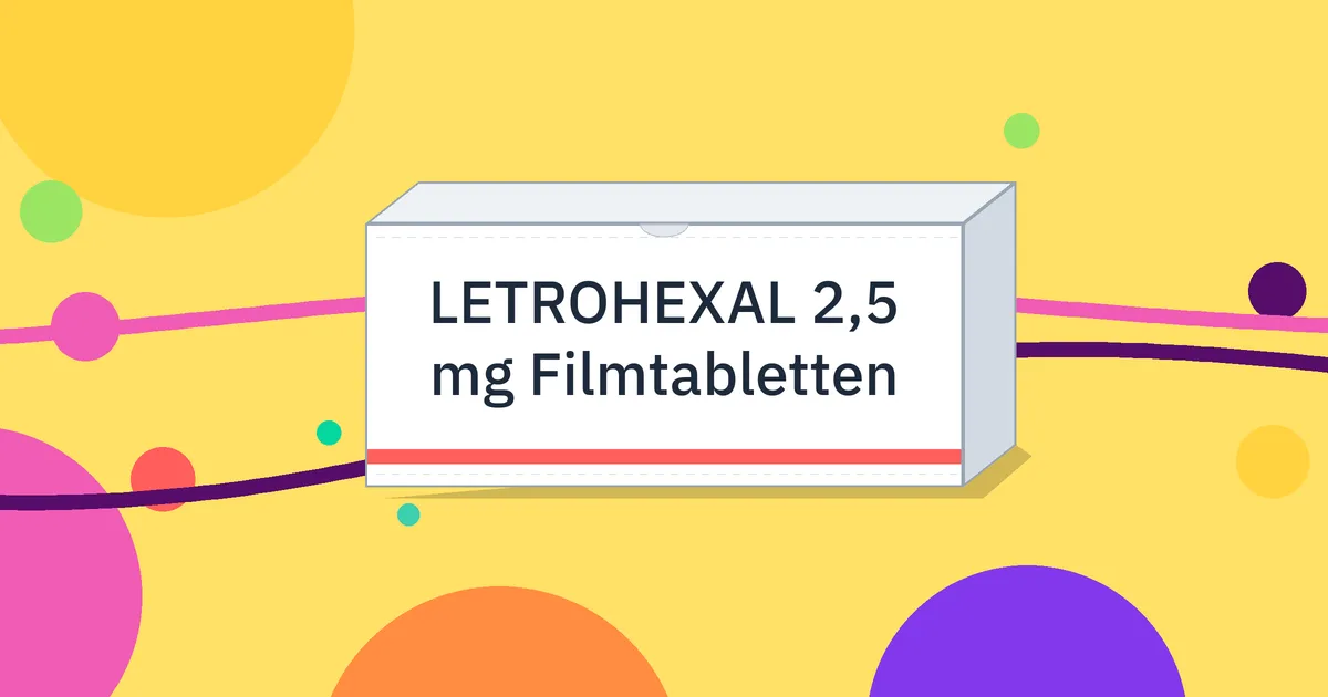 Symbolbild: Packung mit der Aufschrift LETROHEXAL 2,5 mg Filmtabletten (PZN 09060185) – Verfügbarkeit und Bezug in Apotheken in Frankfurt am Main