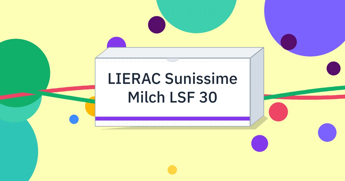 Symbolbild: Packung mit der Aufschrift LIERAC Sunissime Milch LSF 30 (PZN 19185077) – Verfügbarkeit und Bezug in Apotheken in Frankfurt am Main