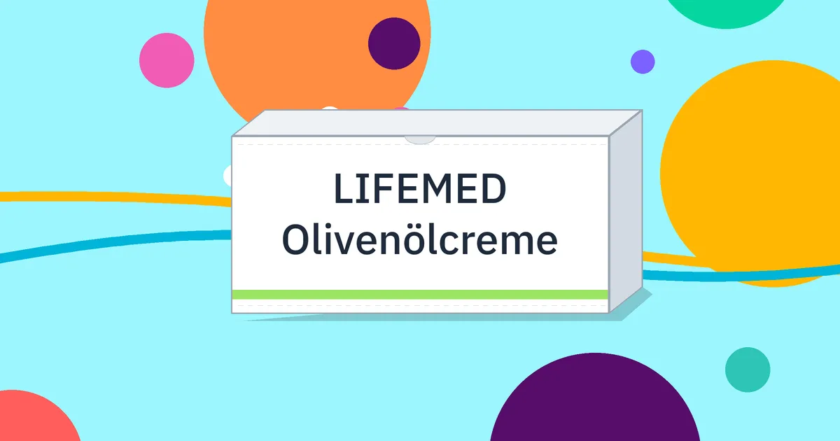 Symbolbild: Packung mit der Aufschrift LIFEMED Olivenölcreme (PZN 19382398) – Verfügbarkeit und Bezug in Apotheken in Frankfurt am Main