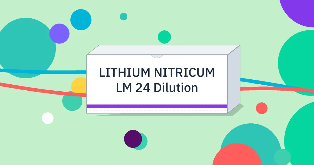 Symbolbild: Packung mit der Aufschrift LITHIUM NITRICUM LM 24 Dilution (PZN 12932619) – Verfügbarkeit und Bezug in Apotheken in Frankfurt am Main