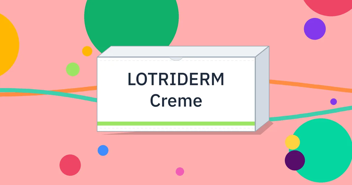 Symbolbild: Packung mit der Aufschrift LOTRIDERM Creme (PZN 00598262) – Verfügbarkeit und Bezug in Apotheken in Frankfurt am Main
