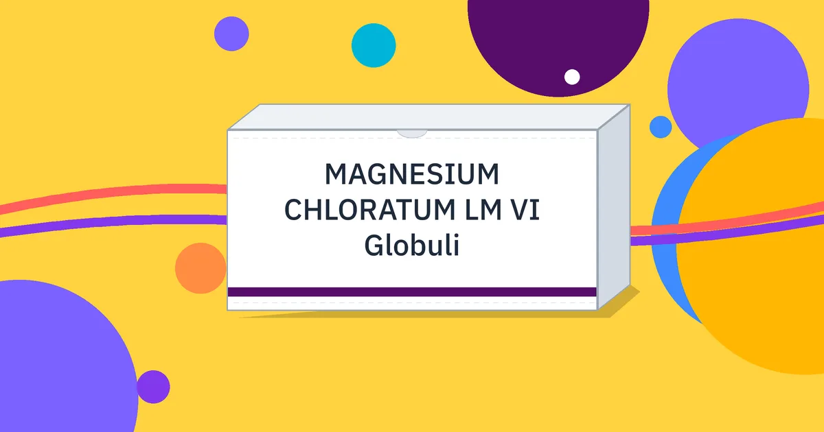 Symbolbild: Packung mit der Aufschrift MAGNESIUM CHLORATUM LM VI Globuli (PZN 02659648) – Verfügbarkeit und Bezug in Apotheken in Frankfurt am Main