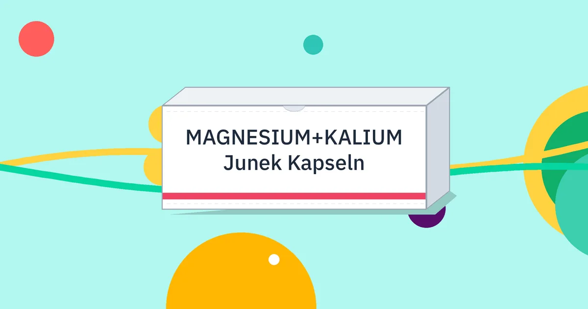 Symbolbild: Packung mit der Aufschrift MAGNESIUM+KALIUM Junek Kapseln (PZN 01645182) – Verfügbarkeit und Bezug in Apotheken in Frankfurt am Main