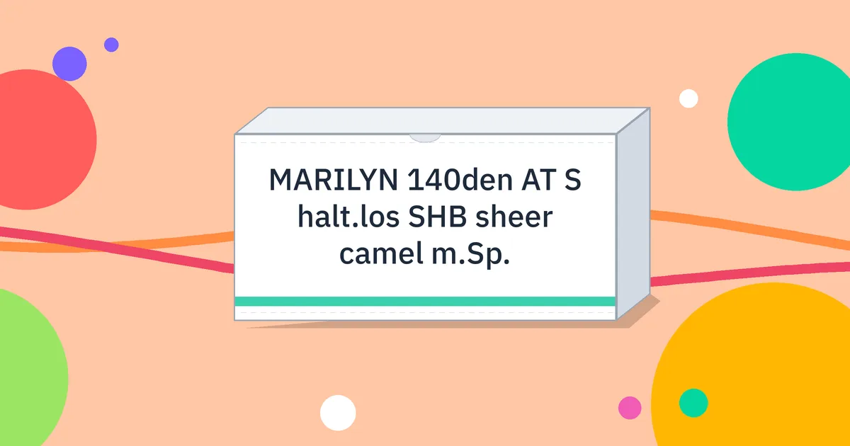 Symbolbild: Packung mit der Aufschrift MARILYN 140den AT S halt.los SHB sheer camel m.Sp. (PZN 16187012) – Verfügbarkeit und Bezug in Apotheken in Frankfurt am Main
