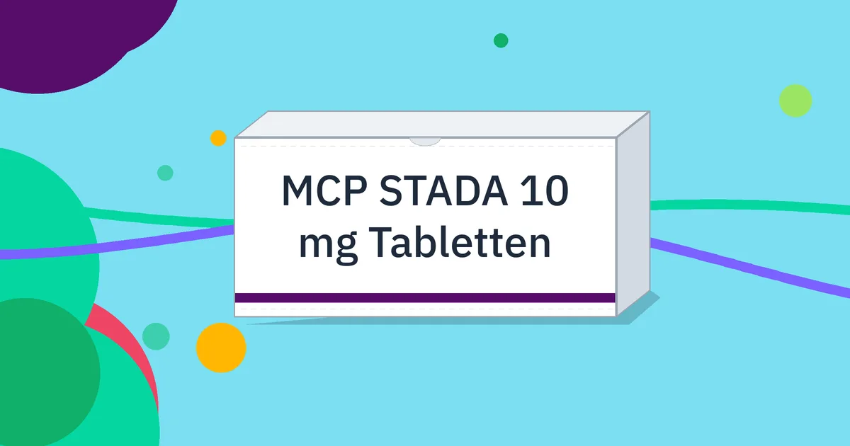 Symbolbild: Packung mit der Aufschrift MCP STADA 10 mg Tabletten (PZN 08641833) – Verfügbarkeit und Bezug in Apotheken in Frankfurt am Main