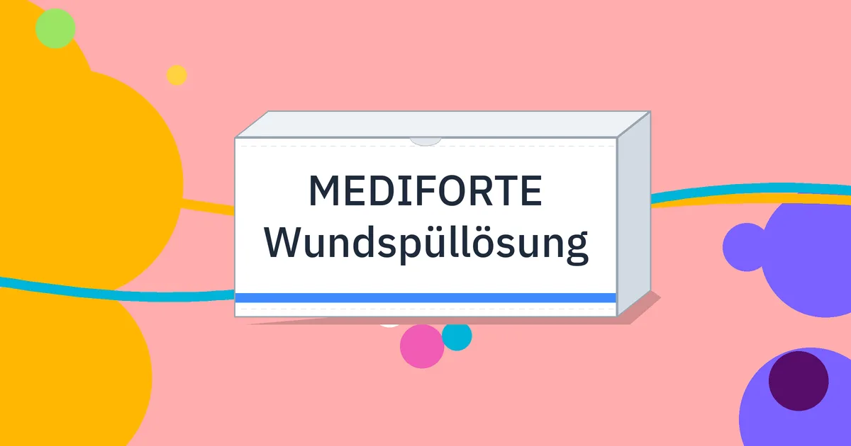 Symbolbild: Packung mit der Aufschrift MEDIFORTE Wundspüllösung (PZN 19556579) – Verfügbarkeit und Bezug in Apotheken in Frankfurt am Main