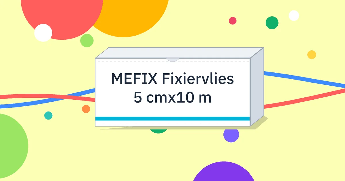 Symbolbild: Packung mit der Aufschrift MEFIX Fixiervlies 5 cmx10 m (PZN 11002746) – Verfügbarkeit und Bezug in Apotheken in Frankfurt am Main