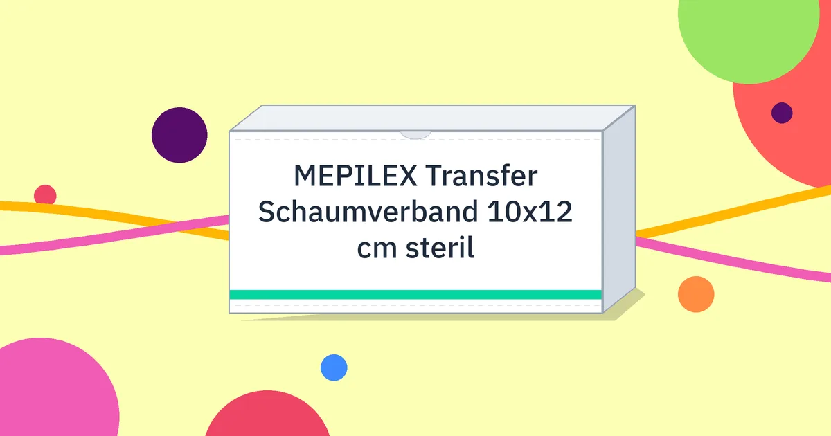 Symbolbild: Packung mit der Aufschrift MEPILEX Transfer Schaumverband 10x12 cm steril (PZN 20206749) – Verfügbarkeit und Bezug in Apotheken in Frankfurt am Main
