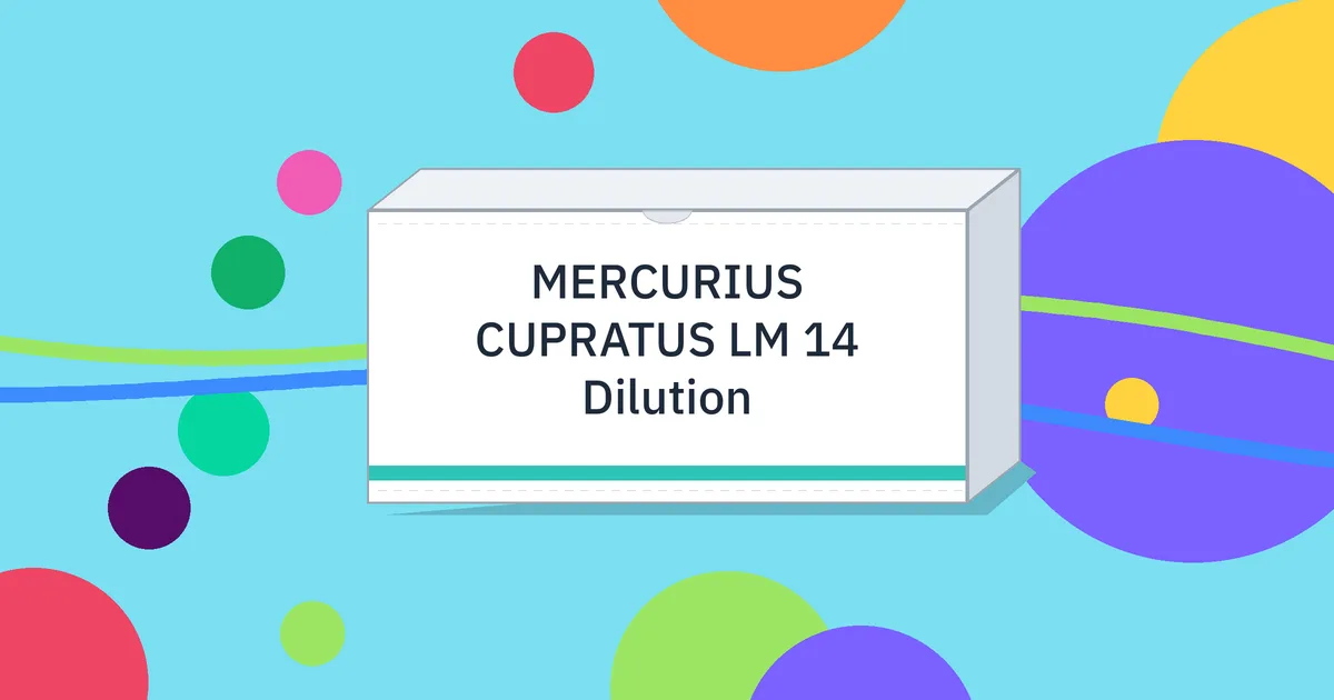 Symbolbild: Packung mit der Aufschrift MERCURIUS CUPRATUS LM 14 Dilution (PZN 12950445) – Verfügbarkeit und Bezug in Apotheken in Frankfurt am Main