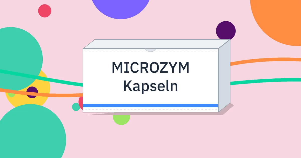 Symbolbild: Packung mit der Aufschrift MICROZYM Kapseln (PZN 10127380) – Verfügbarkeit und Bezug in Apotheken in Frankfurt am Main