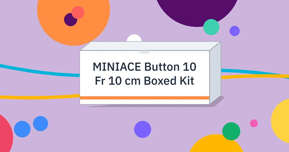 Symbolbild: Packung mit der Aufschrift MINIACE Button 10 Fr 10 cm Boxed Kit (PZN 16953334) – Verfügbarkeit und Bezug in Apotheken in Frankfurt am Main